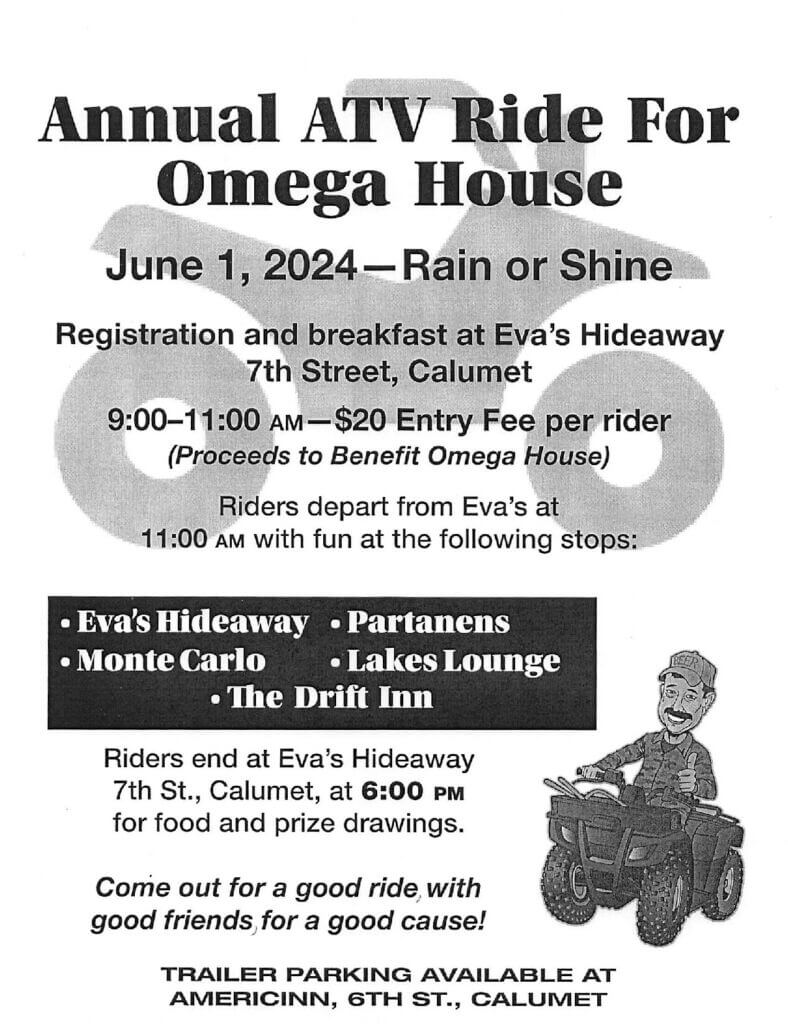 Omega House ATV Ride – Baraga County